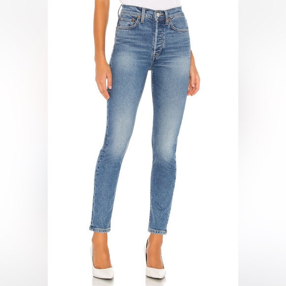 Re/Done | Jeans | Redone Originals 9s High Rise Ankle Crop In Aged ...